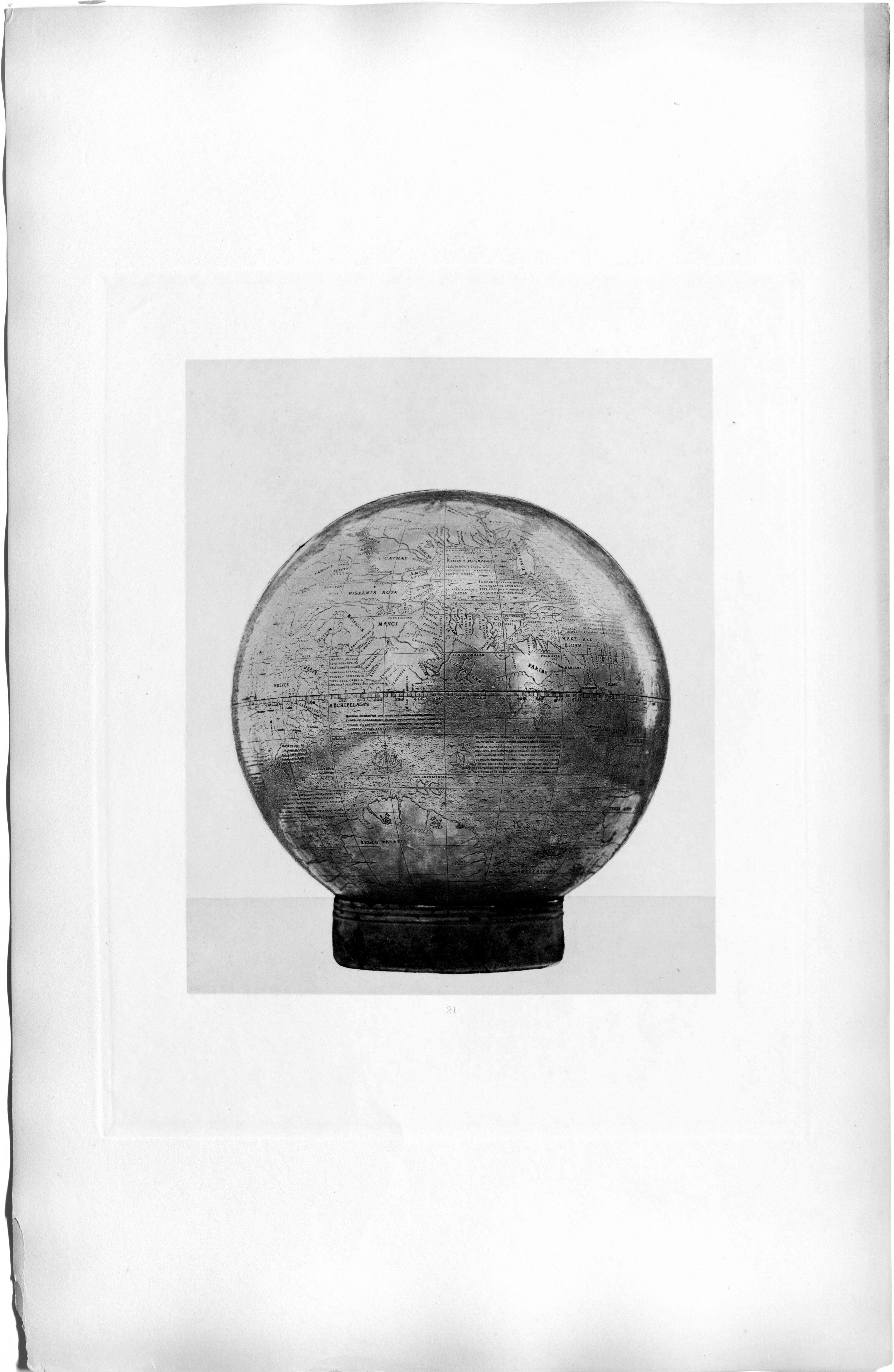 21. Globe doré (Bibliothèque nationale, cartes). [ Text ][ LC, Plate 21 ...