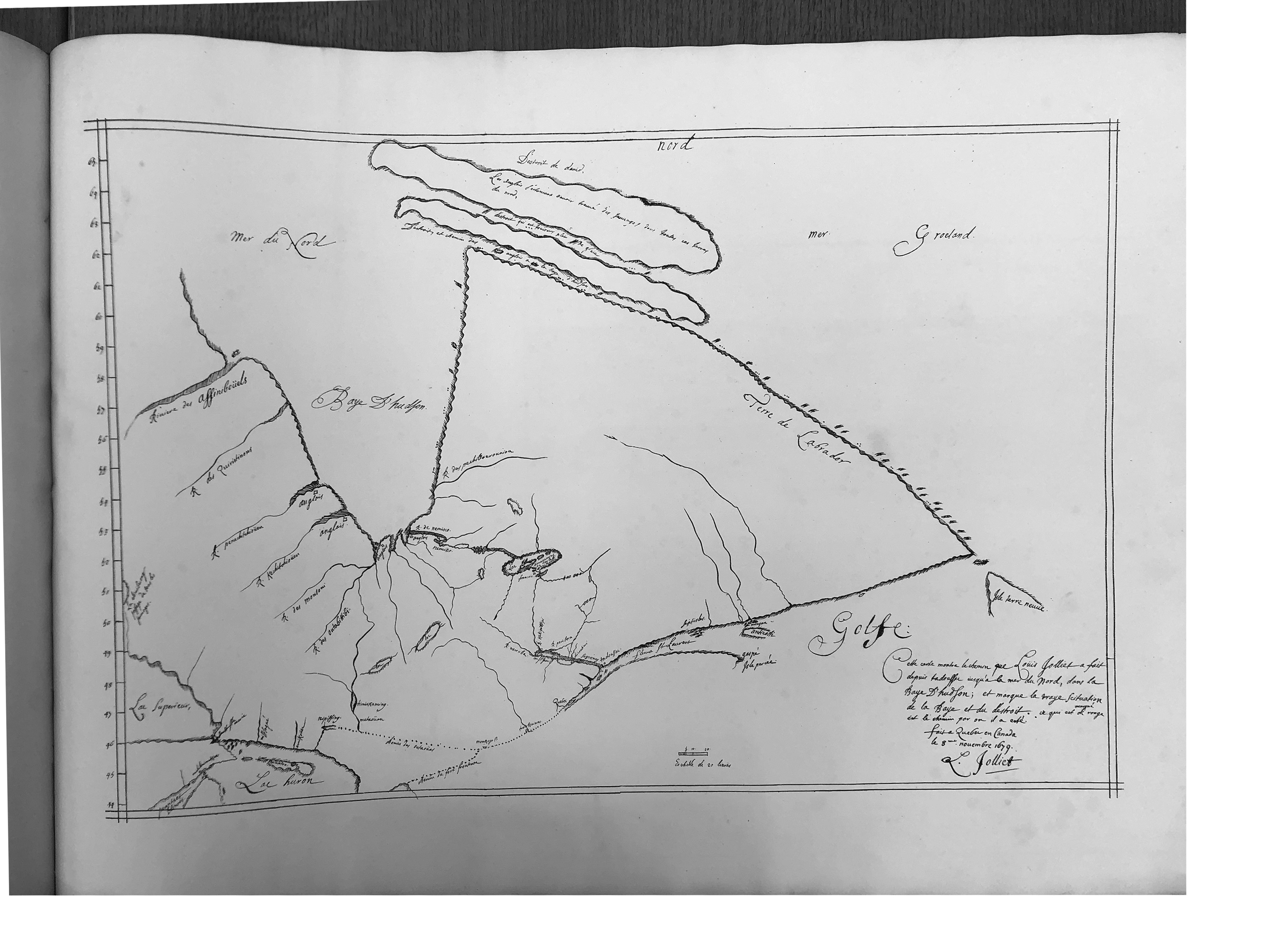 Source: Louis Jolliet's (1679) manuscript map, now at BNF ...